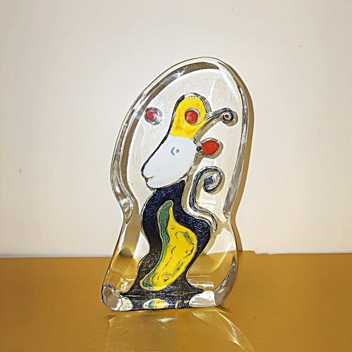 Matt Lamb Sculpture Spirit of the Sea Heavy Cystal Art Glass Sasaki ...