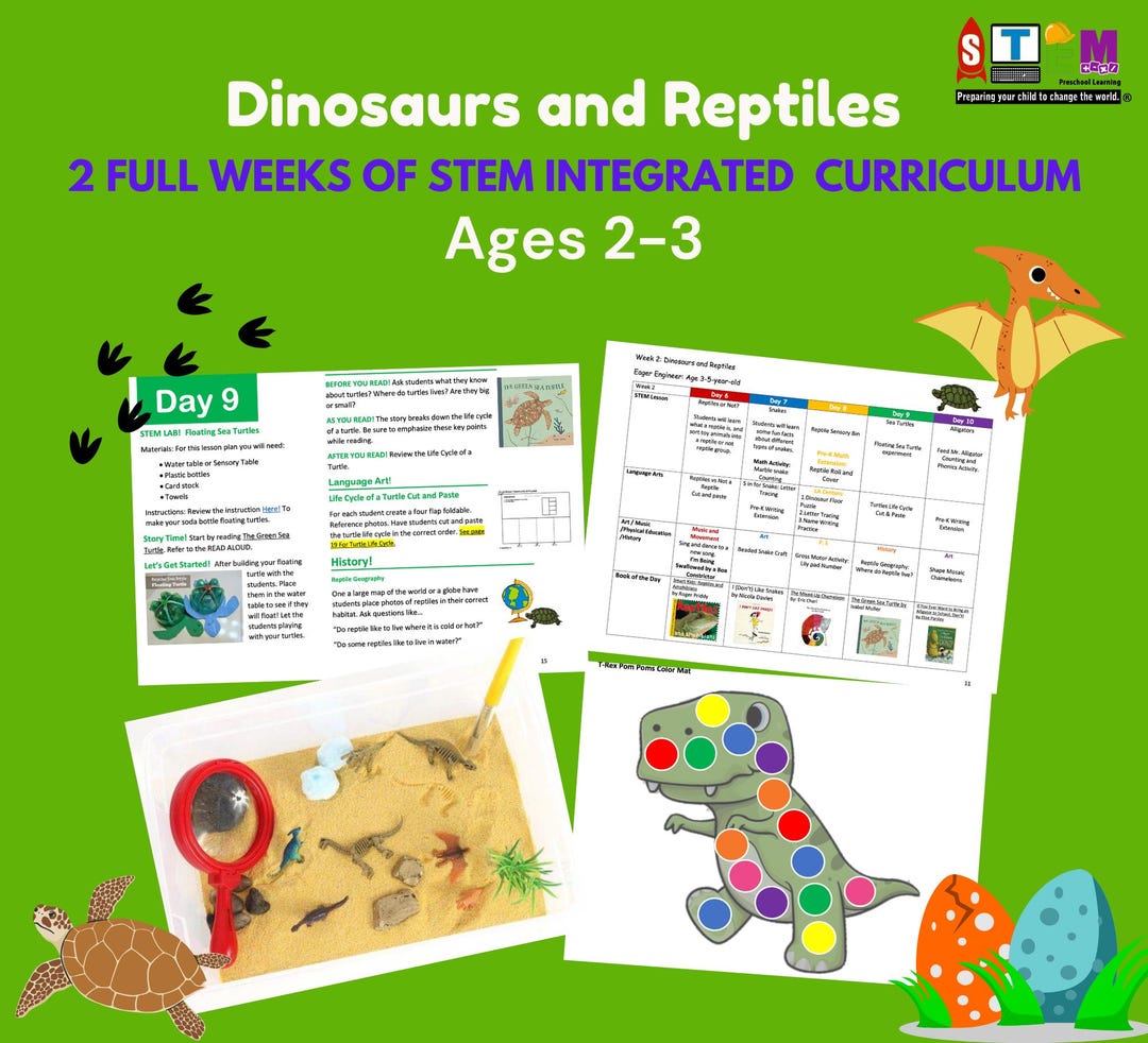 STEM Early Childhood Education Curriculum - 2-3's - Dinosaurs and ...