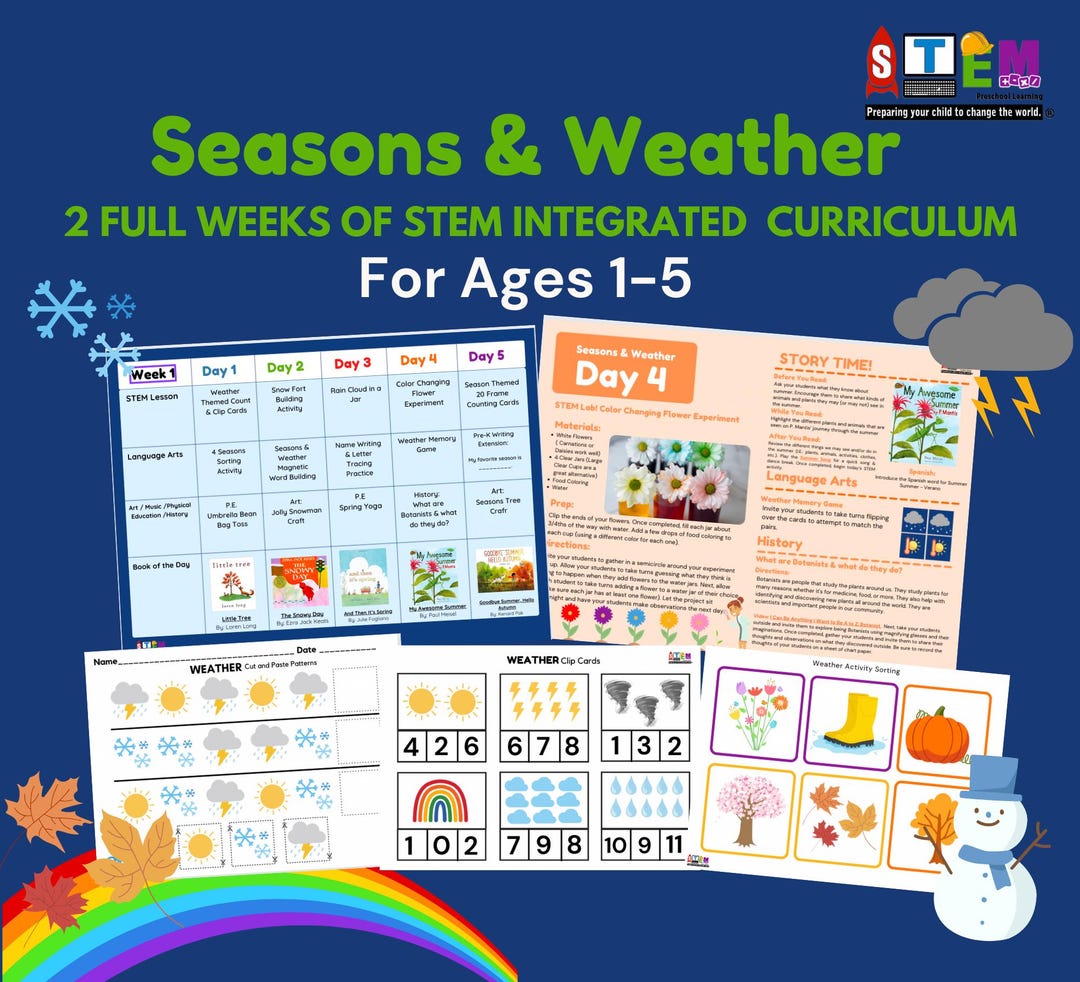 STEM Early Childhood Education Curriculum - 2-3's - Seasons and Weather ...