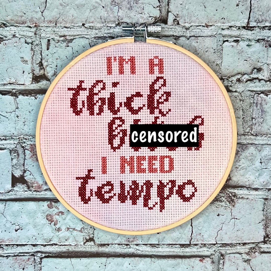 Tempo Lizzo-inspired Finished Cross-stitch - Etsy