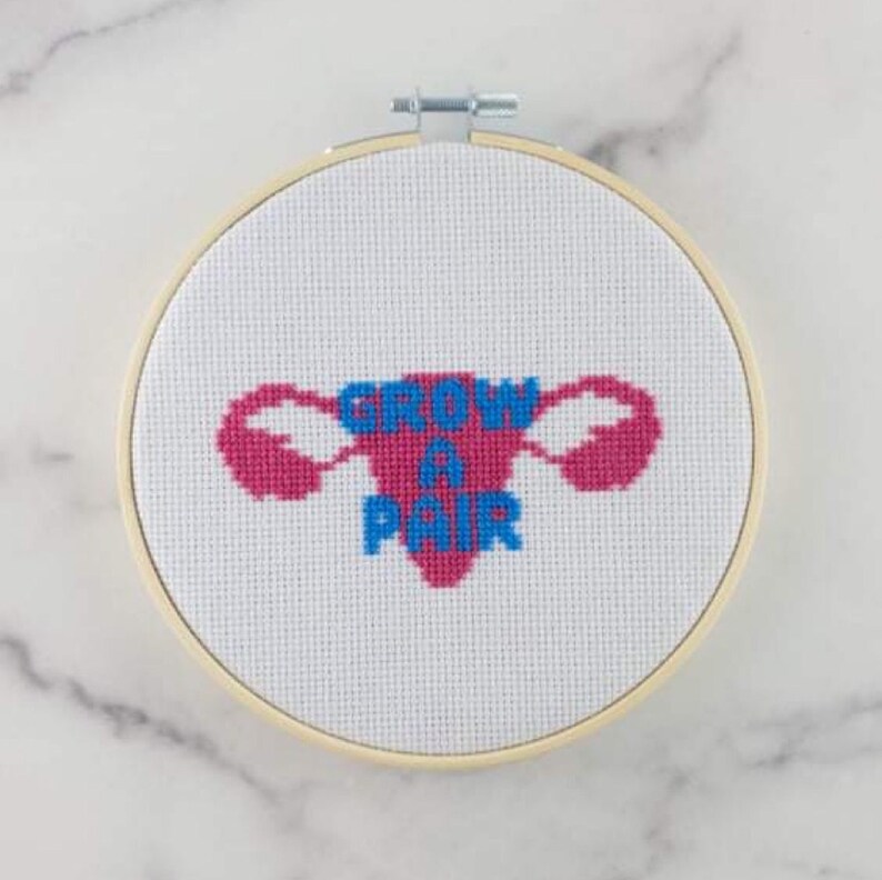 Grow a Pair Cross-stitch - Etsy