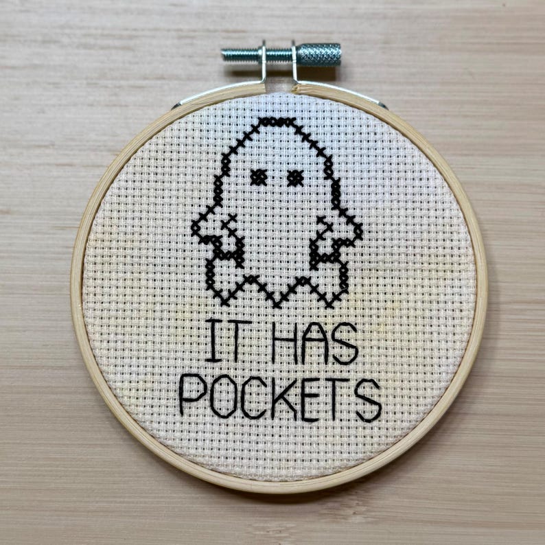 It Has Pockets Ghost Cross-stitch Ornament - Etsy