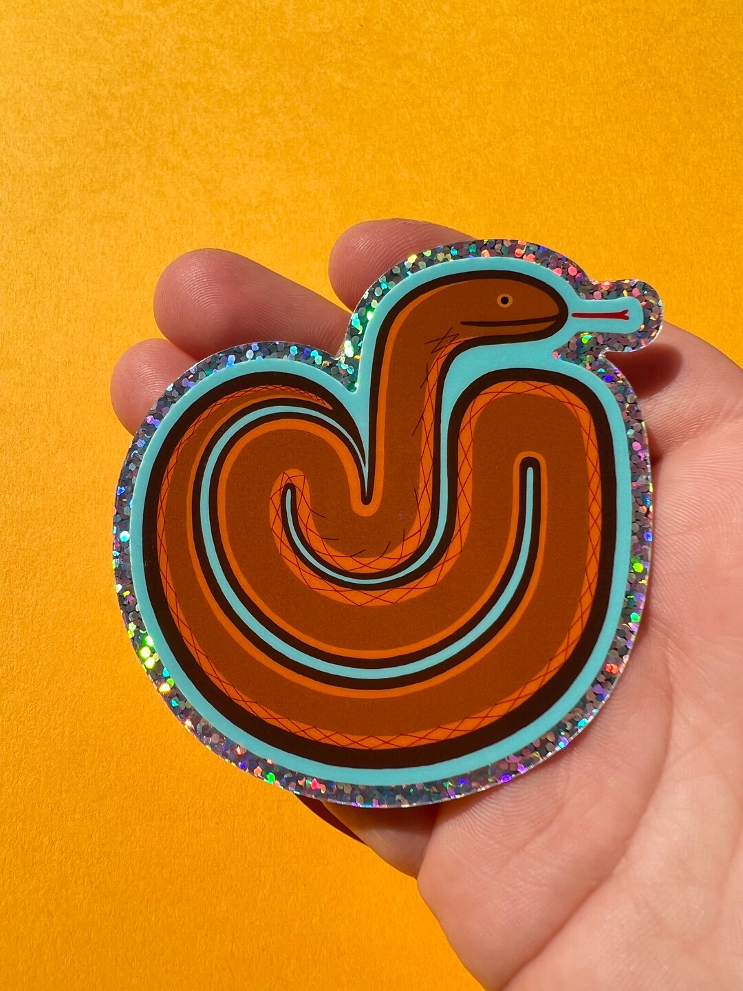 Giant Garter Snake | Thamnophis Gigas | 3 Inch Glitter Vinyl Sticker - Etsy