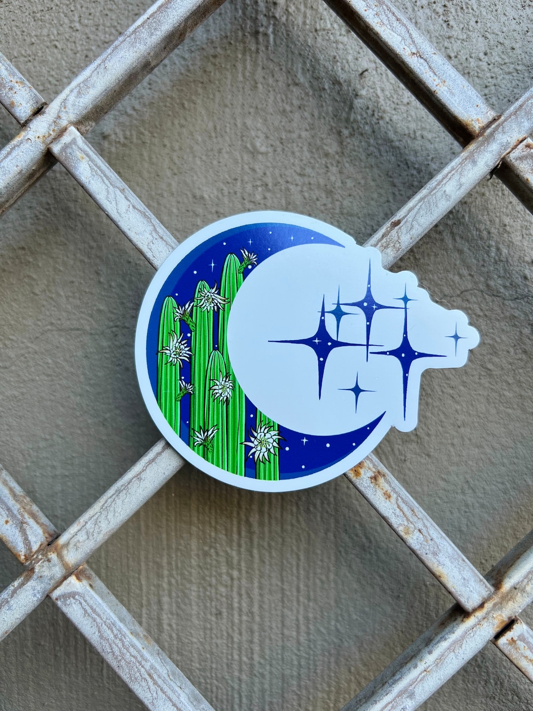 Luna Magnet of San Pedro Cactus Art Luna Magnet Cactus - Etsy