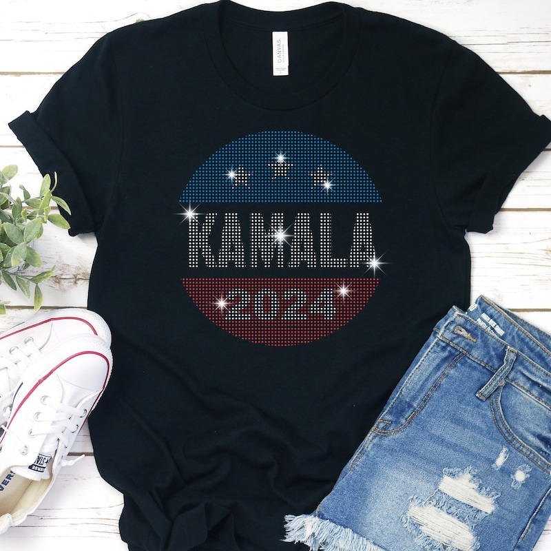 Rhinestone Kamala Shirt - Etsy