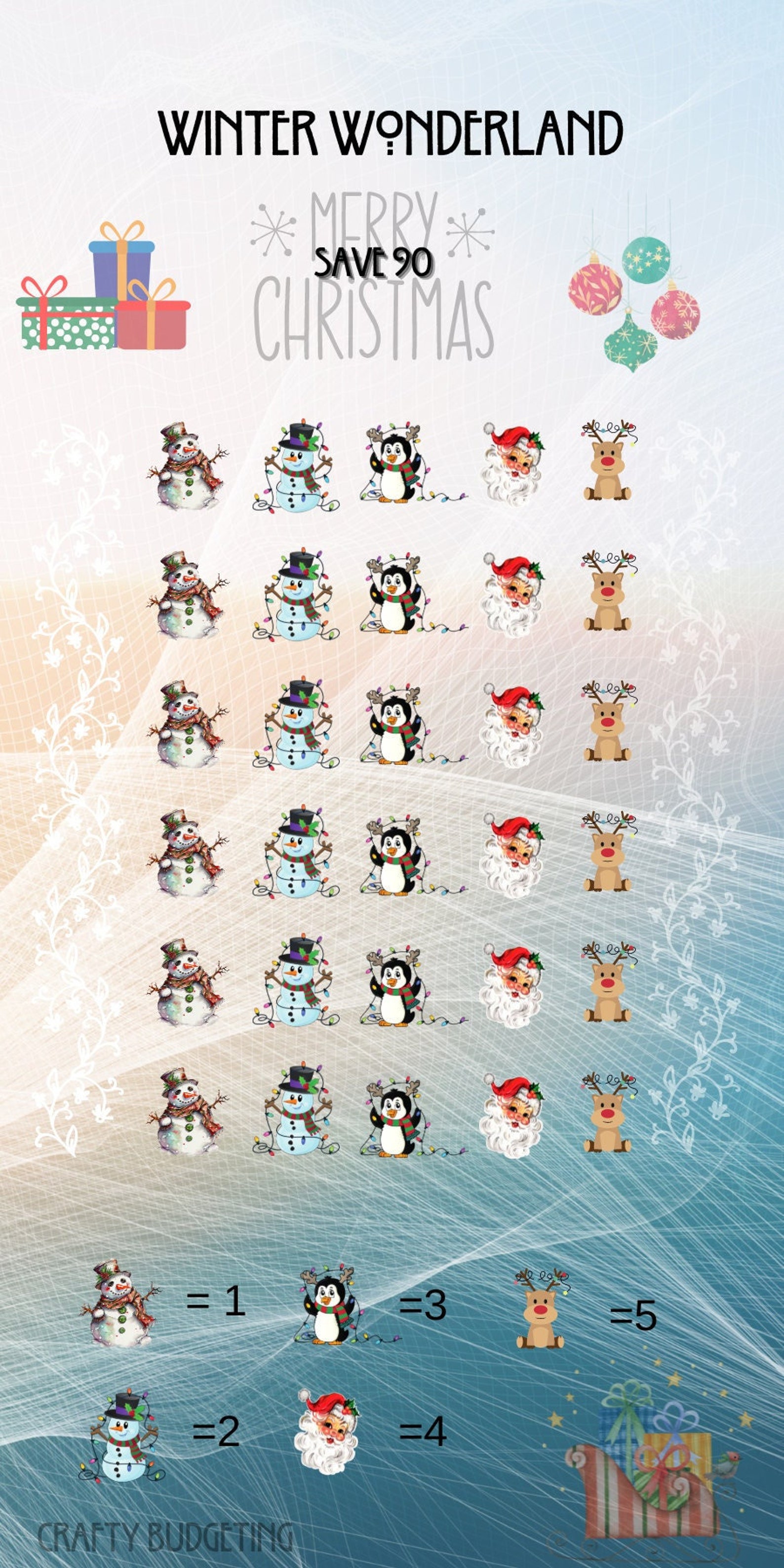 Christmas Savings Challenge Digital Download - Etsy