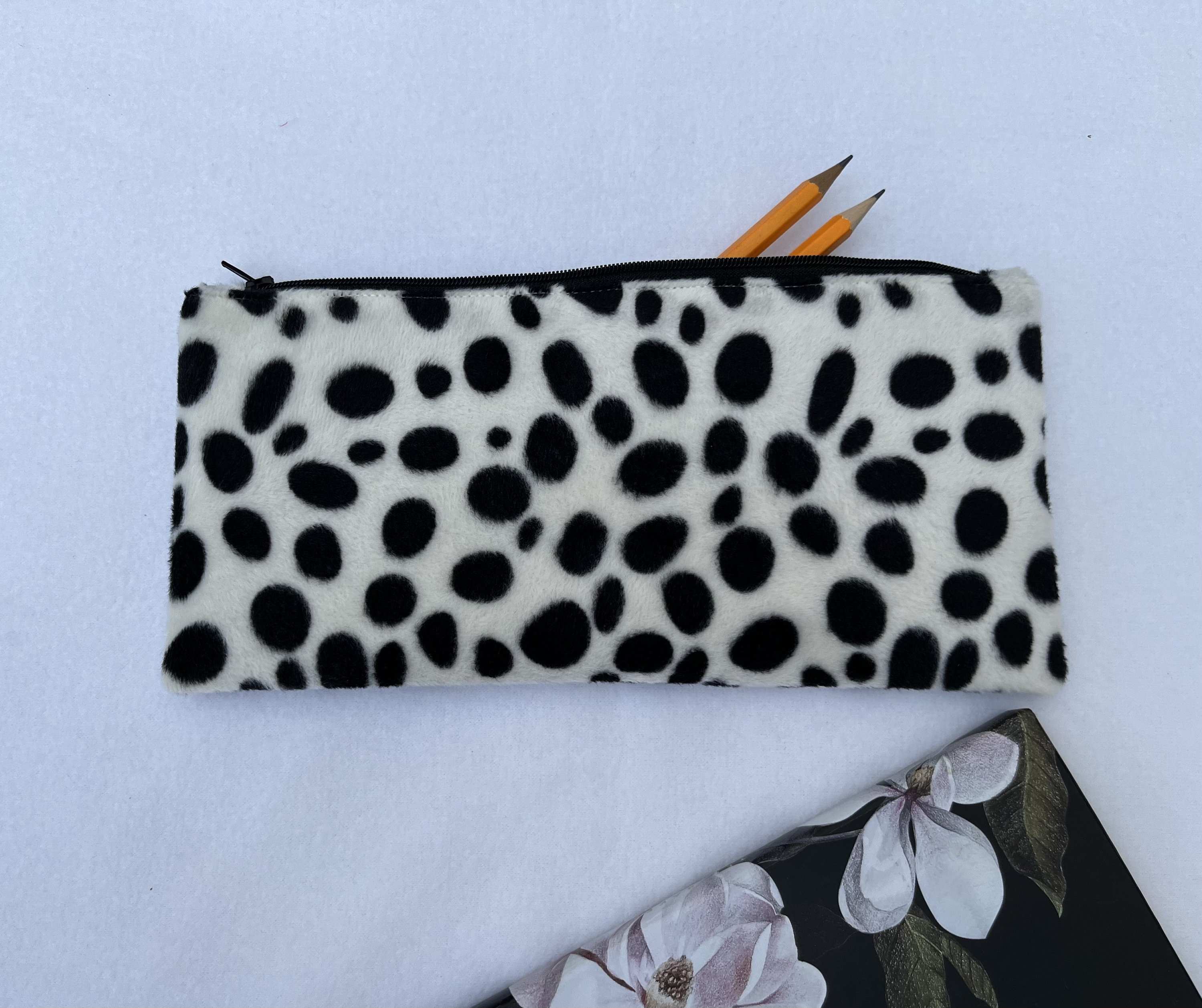 Faux Fur Leopard Print Pencil Case - Water Resistant Lined - Etsy UK