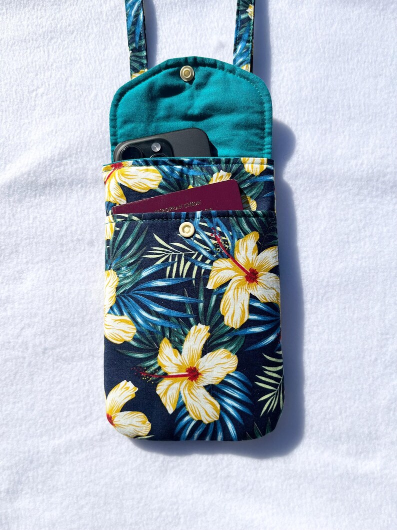 Phone Bag, Handmade Crossbody Smartphone Bag, Passport Bag, Adjustable ...