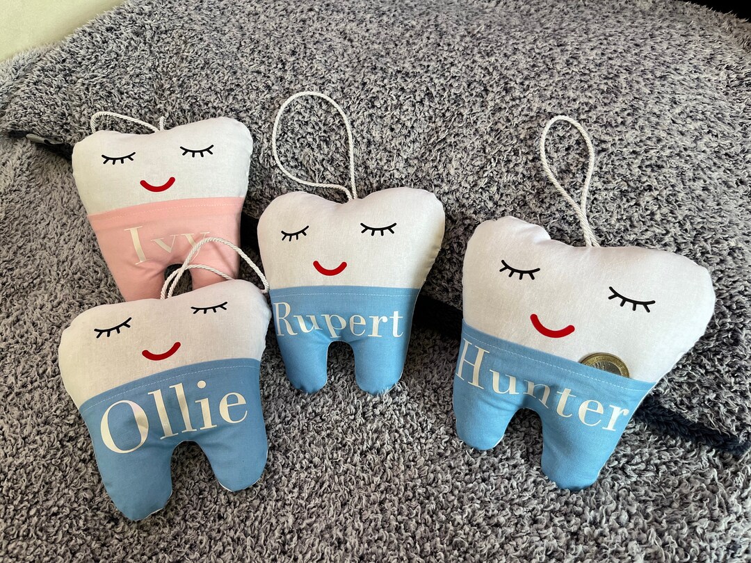 Tooth Fairy Cushion, Personalised Tooth Fairy Pillow, 100% Cotton Tooth ...