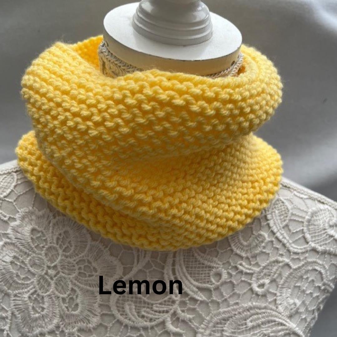 Childs Soft Chunky Infinity Scarf, Handmade Cowl, Knitted Cowl ...