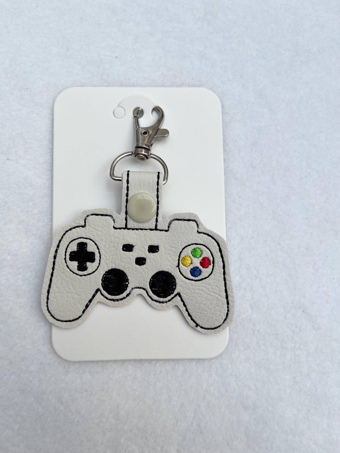 Game Controller Key Fob, Gamer Embroidered Keyring, Fun Gamer Keyring ...