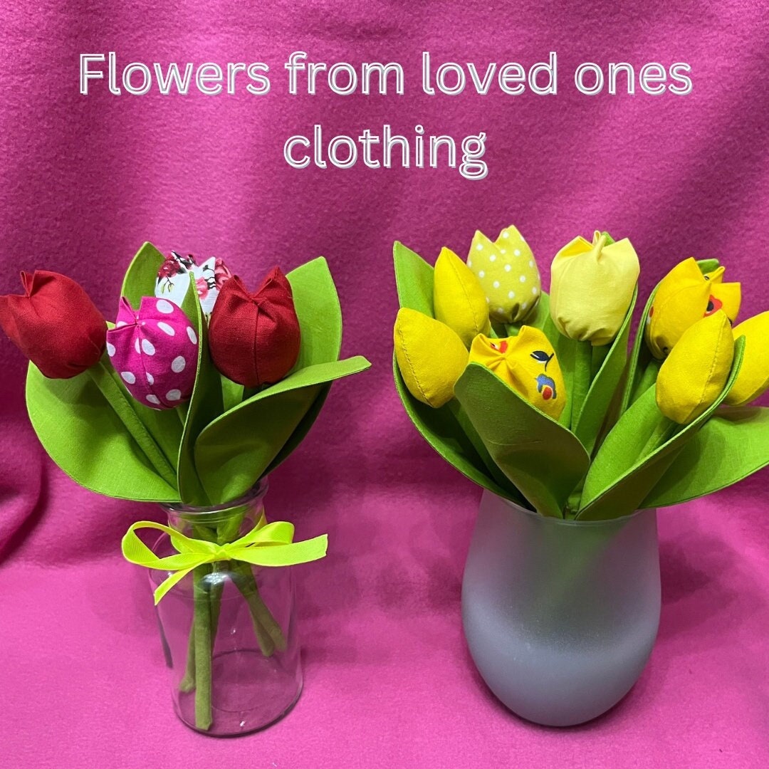 Memory Flowers, Fabric Flowers, Flowers From Loved Ones Clothing ...