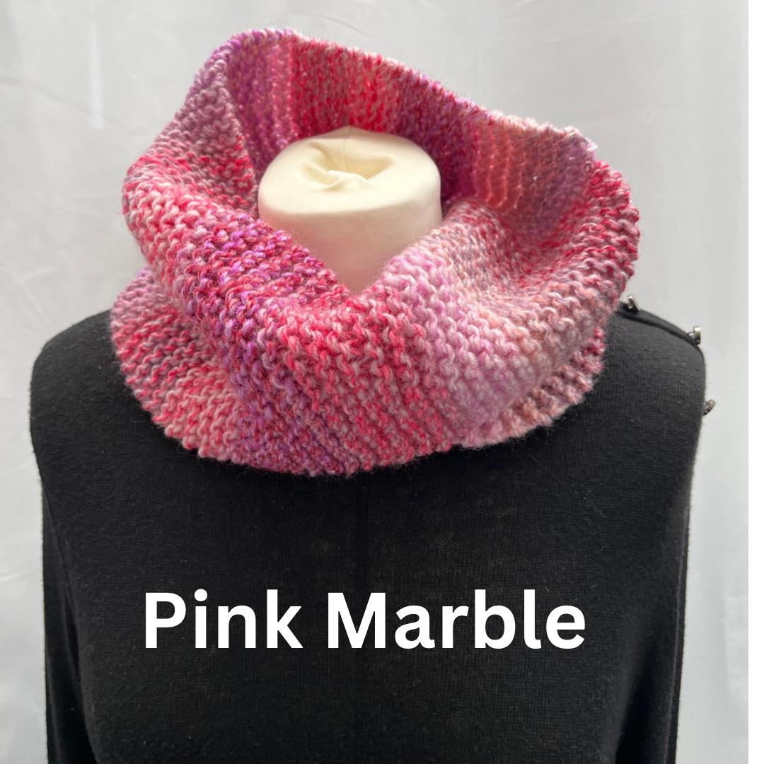 Chunky Knit Wooly Infinity Scarf, Handmade Cowl, Thick Knitted Cowl ...