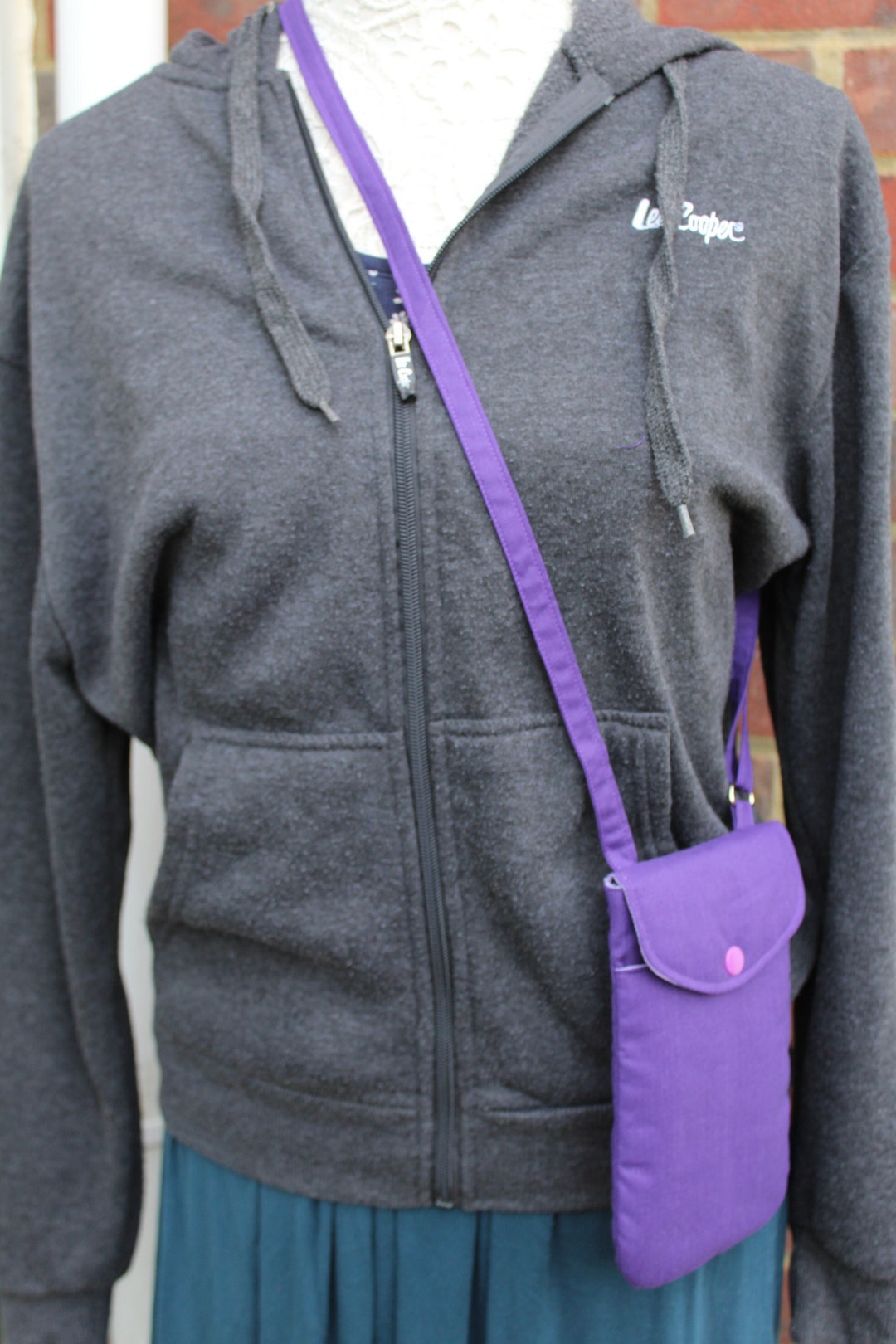 Phone Bag, Handmade Crossbody Smartphone Bag, Passport Bag, Adjustable ...