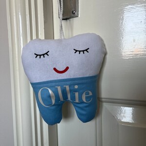 Tooth Fairy Cushion, Personalised Tooth Fairy Pillow, 100% Cotton Tooth ...
