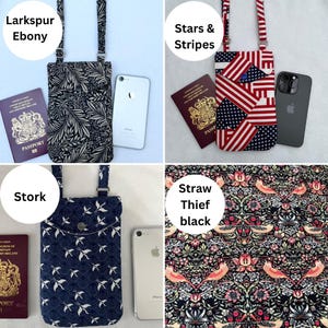 Phone Bag, Handmade Crossbody Smartphone Bag, Passport Bag, Adjustable ...