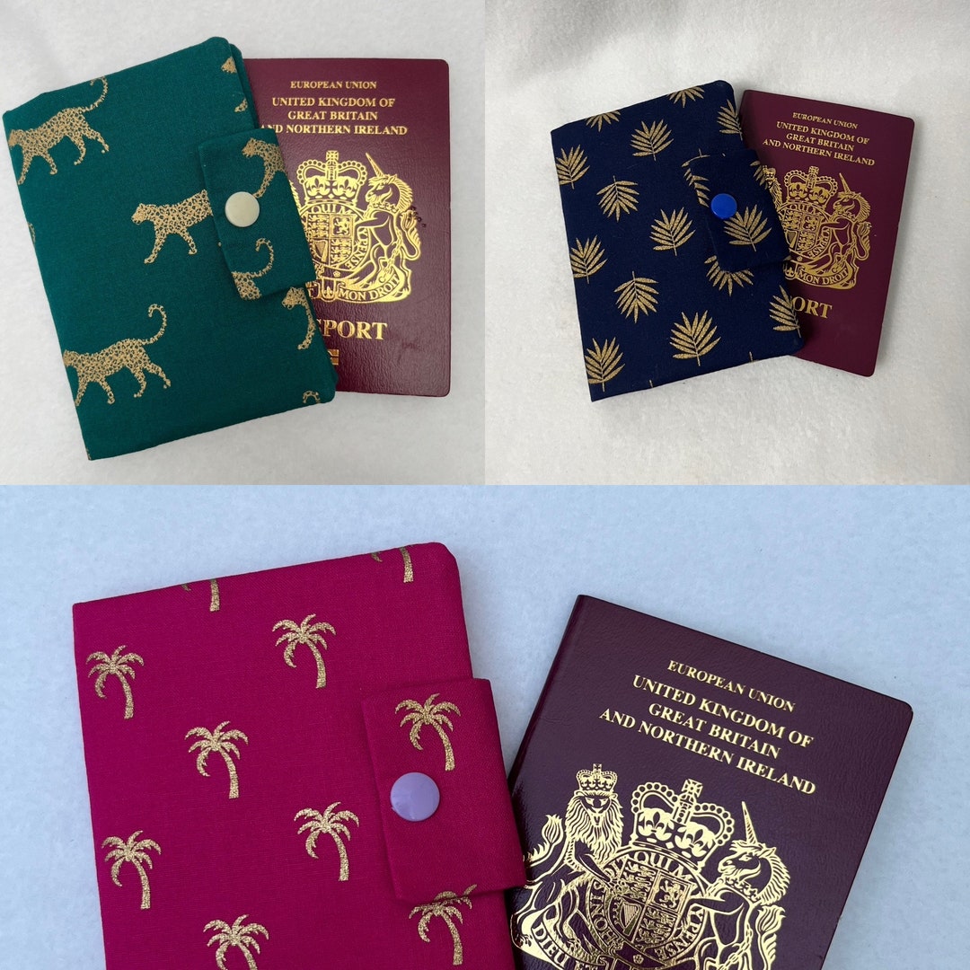 Handmade Colorful Cotton Passport Cover With Snap Closure - Etsy UK