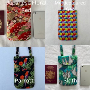 Phone Bag, Handmade Crossbody Smartphone Bag, Passport Bag, Adjustable ...