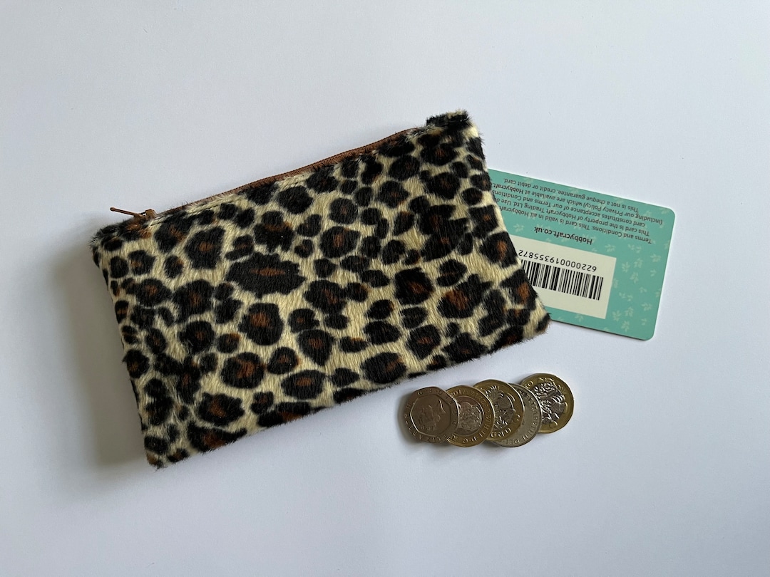 Leopard Print Faux Fur Coin Purse: Small Zip Pouch - Etsy UK