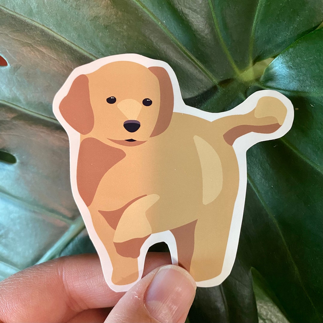 Golden Retriever Puppy Dog Sticker - Etsy
