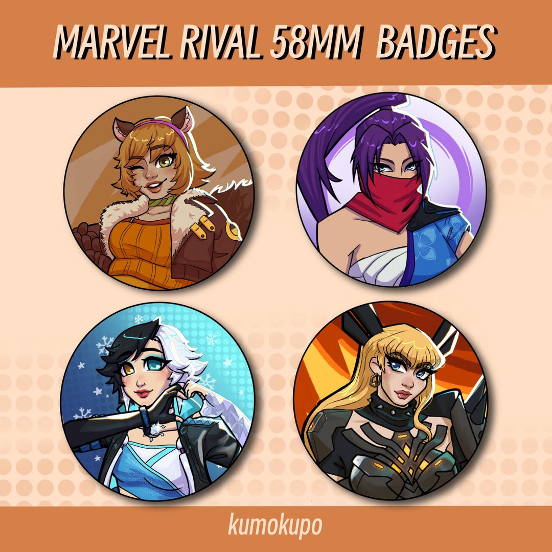 Marvel Rivals Badges | Squirrel Girl | Psylocke | Magik | Luna Snow - Etsy