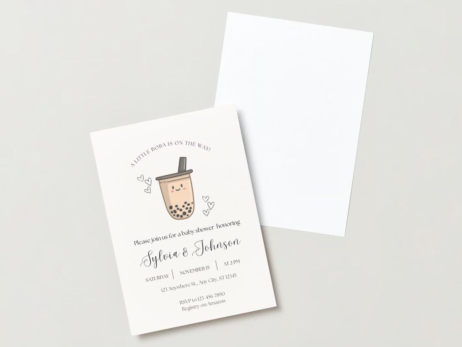 Boba Theme Baby Shower Invitation~editable - Etsy