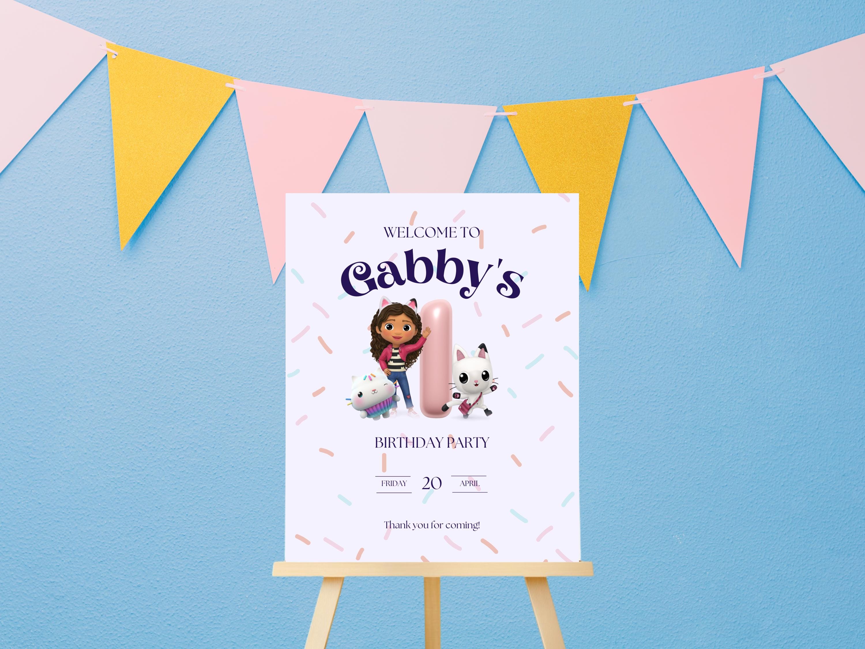 Gabby's Dollhouse Birthday Welcome Sign~editable - Etsy