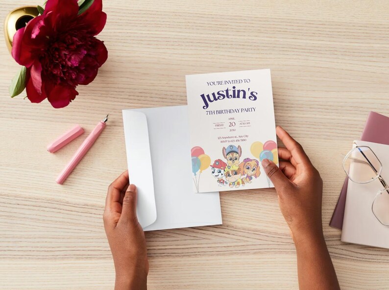 Paw-ty Patrol Birthday Invitation~editable - Etsy