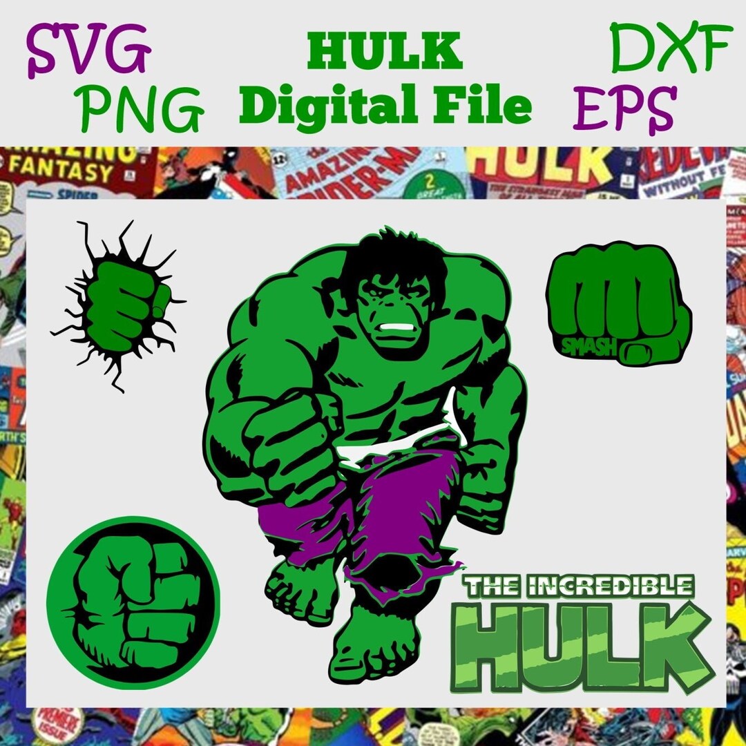 Incredible Hulk. Digital Download Svg, Eps, Dxf and Png - Etsy
