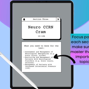 CCRN CRAM SHEET (cheat Sheet) - Etsy