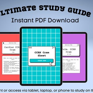 CCRN CRAM SHEET (cheat Sheet) - Etsy