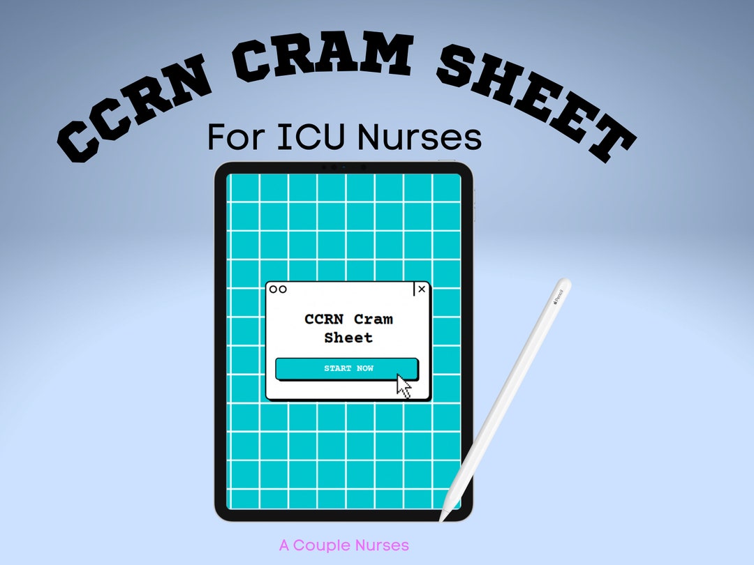 CCRN CRAM SHEET (cheat Sheet) - Etsy CCRN CRAM SHEET (cheat Sheet) - Etsy