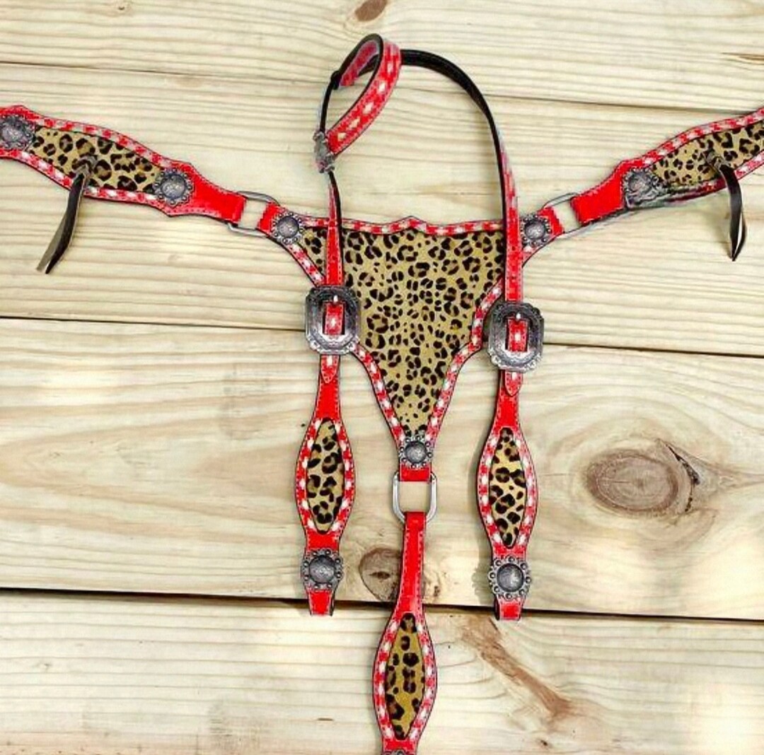 Cute Cheetah Gladiator Breastcollar Headstall Set - Etsy
