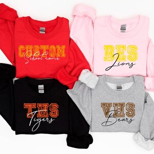 School Mascot Sweatshirt, Personalized School Hoodies, Retro Custom ...