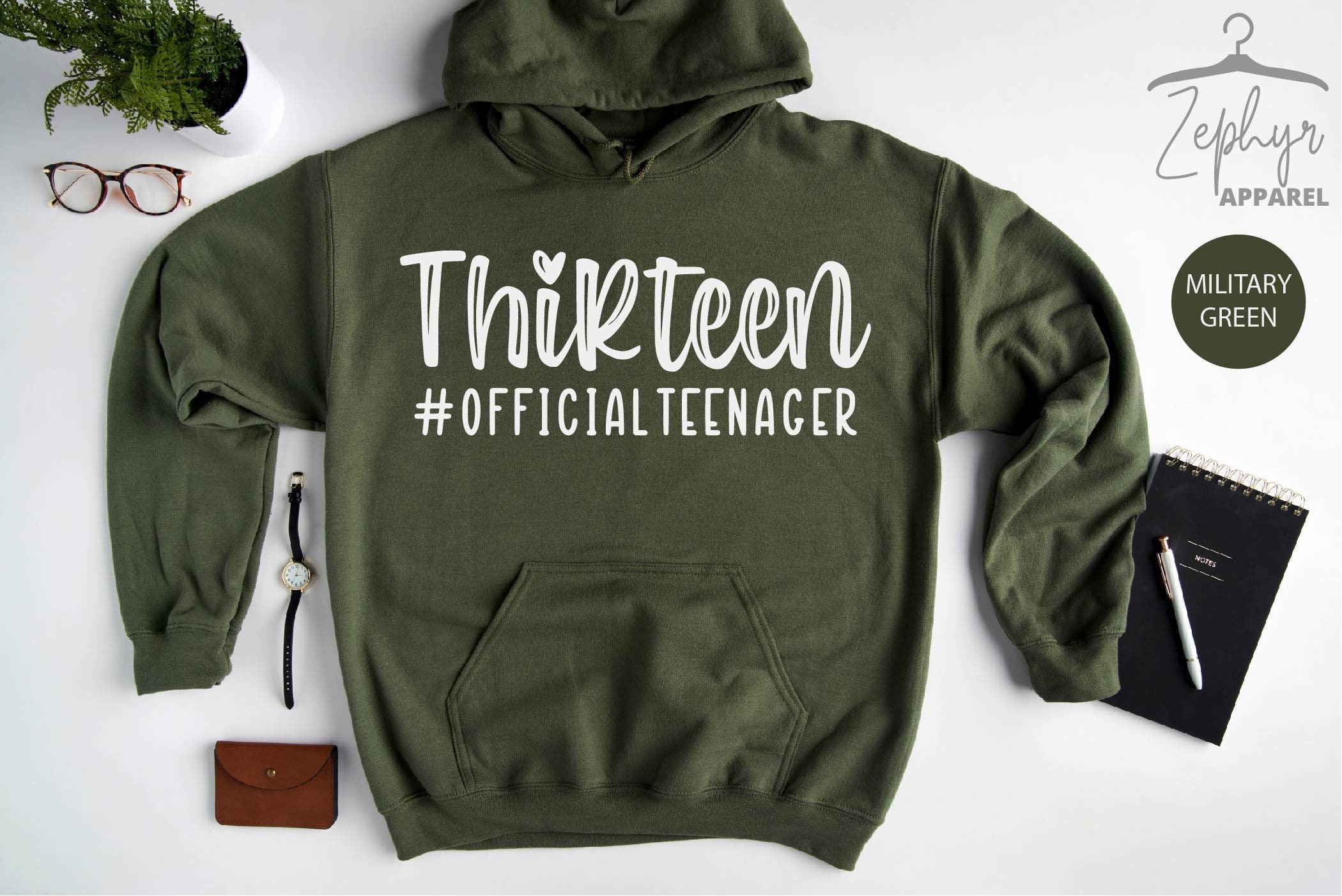 Thirteen Official Teenager Sweatshirt, 13th Birthday Hoodie, Birthday ...