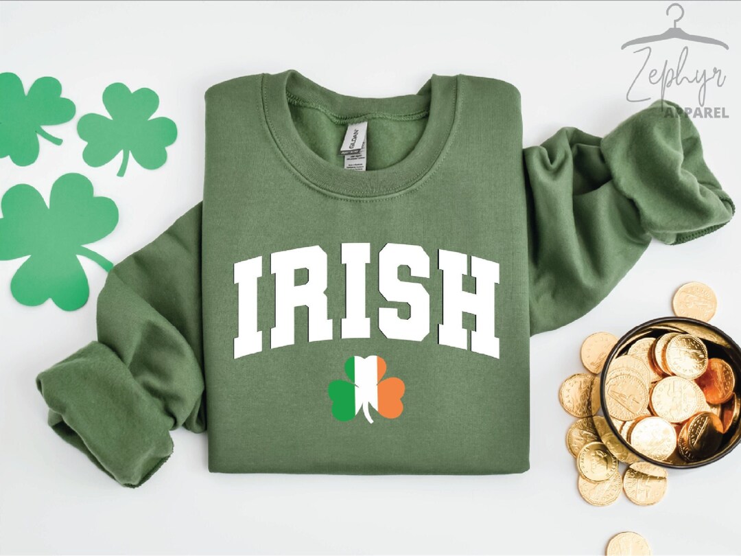 Irish Sweatshirt, Lucky Irish Sweatshirt, St Patrick Irish Crewneck, St ...