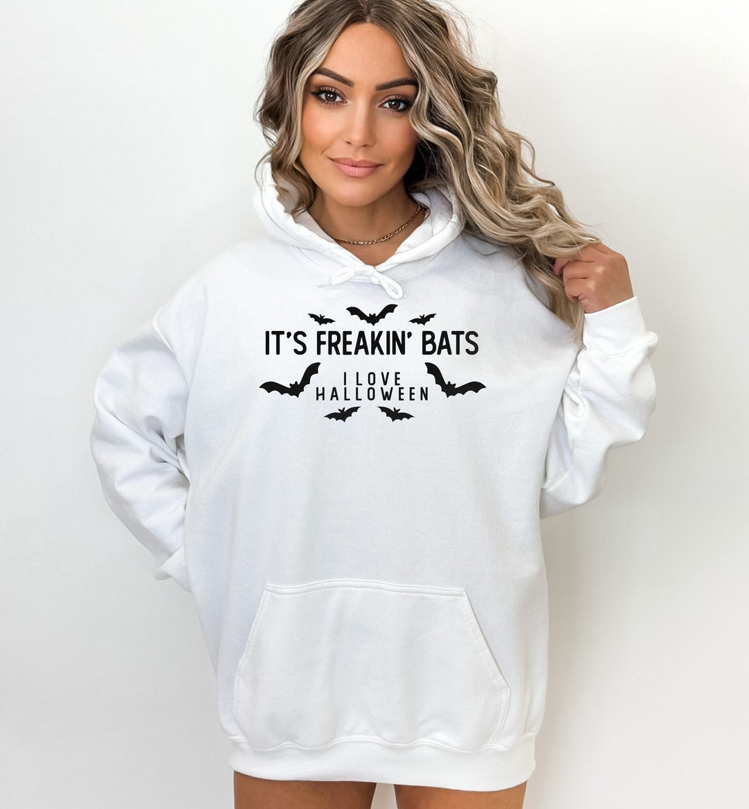 It's Freaking Bats I Love Halloween Hoodie, Spooky Season Sweatshirt ...