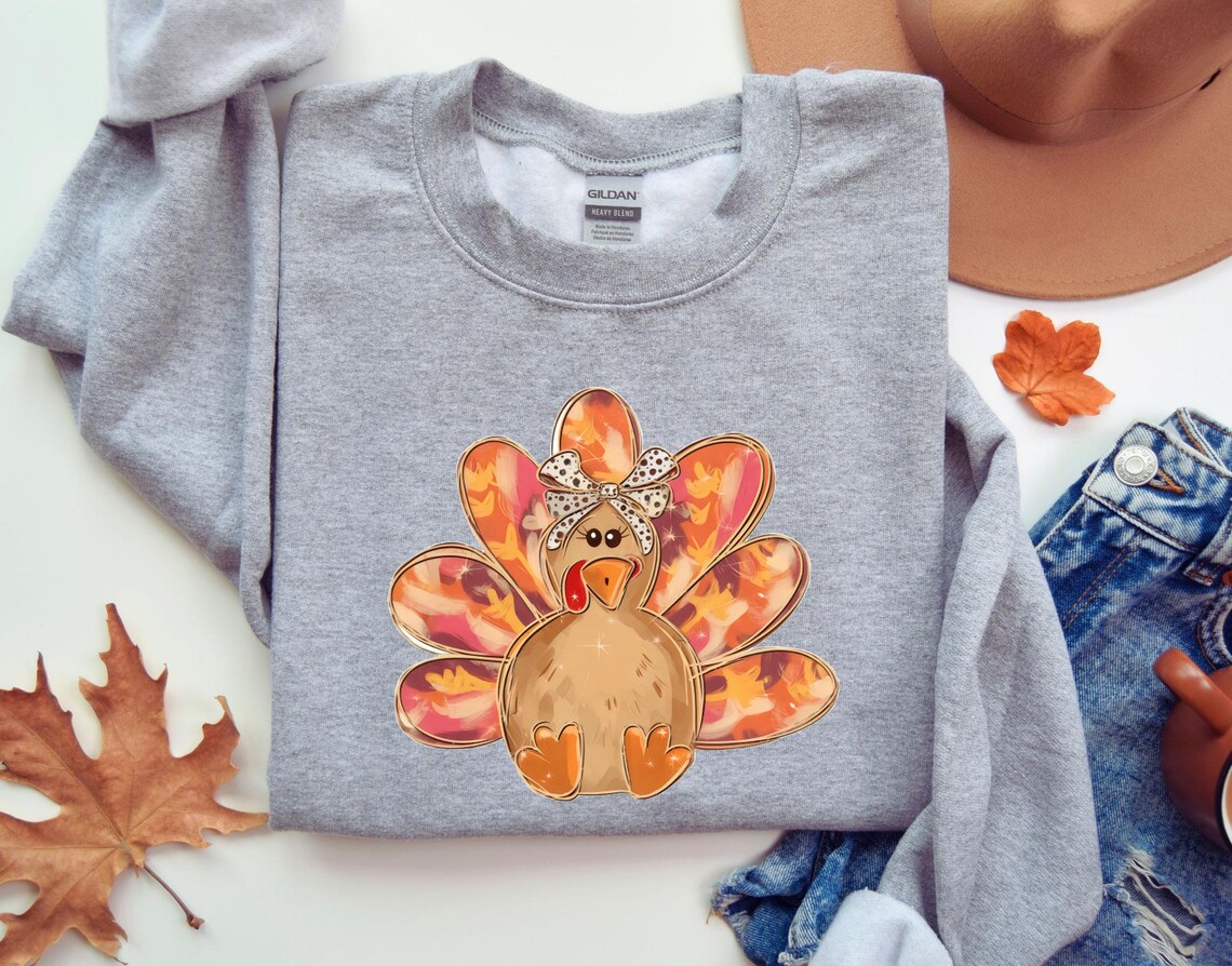Turkey Sweatshirt - Thanksgiving Turkey Hoodie - Fall Sweater for Women ...