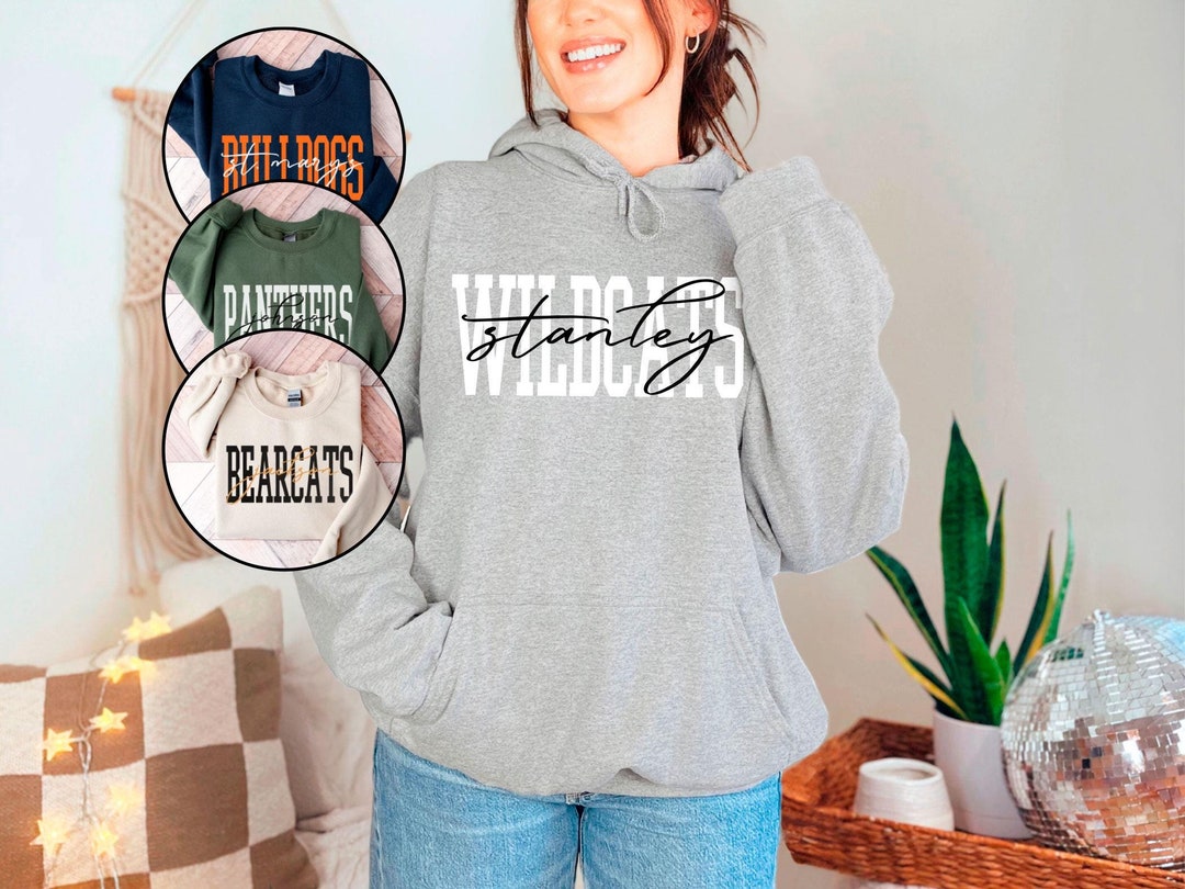 Custom Mascot Sweatshirt - School Team Hoodie - Favorite Team Name Gift ...