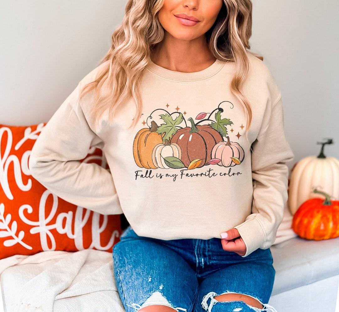 Fall is My Favorite Color Sweatshirt, Vintage Fall Hoodie, Pumpkin ...