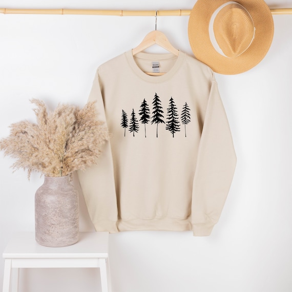 Pine Tree Sweat Pine Tree Hoodie Pine Tree T Shirt Camping - Etsy