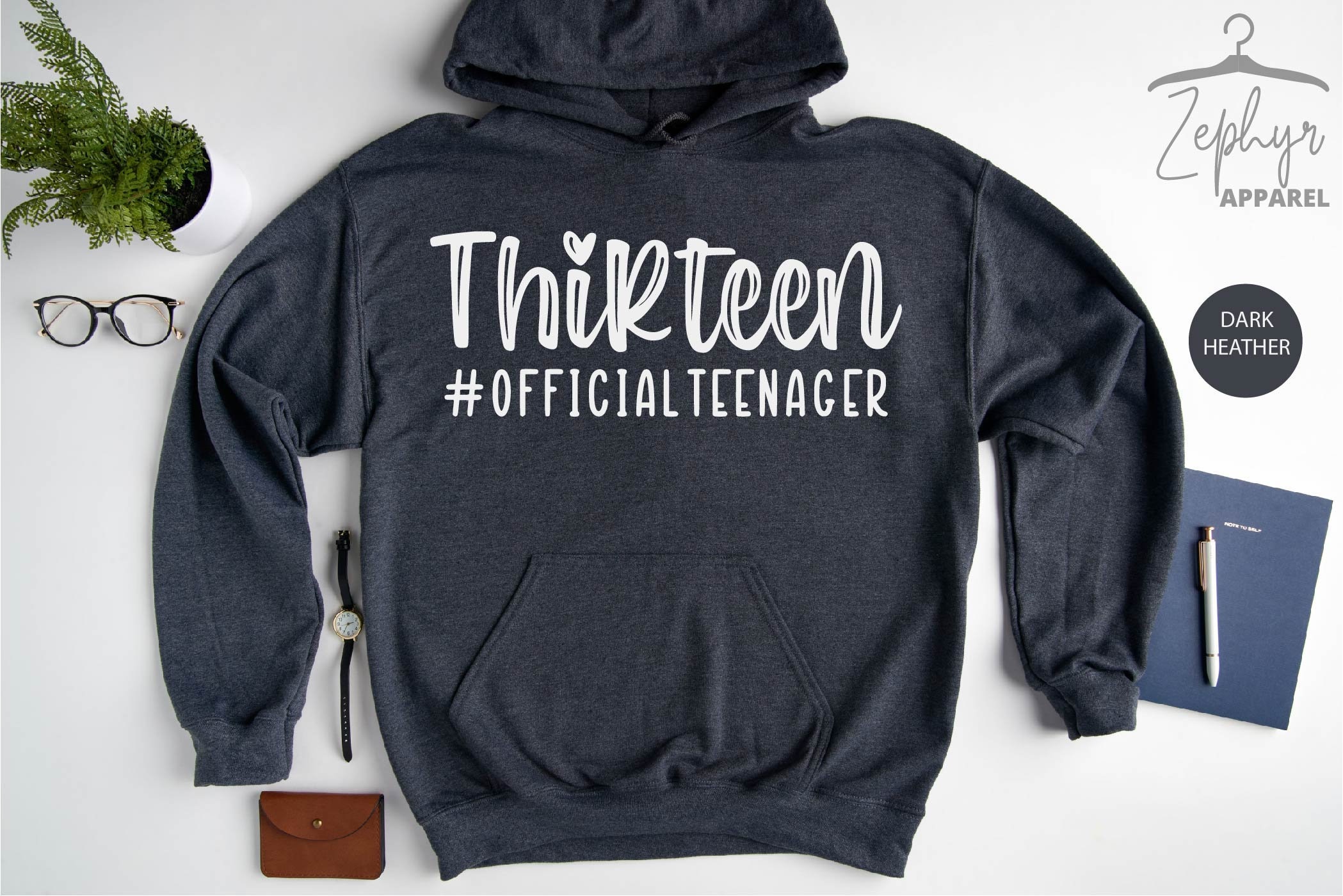 Thirteen Official Teenager Sweatshirt, 13th Birthday Hoodie, Birthday ...
