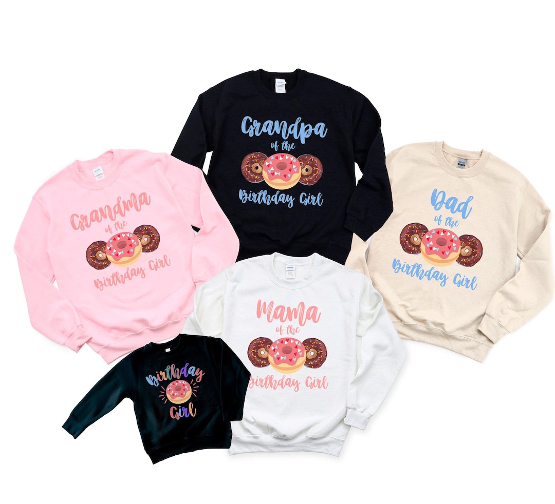 Donut Birthday Girl Sweatshirts - Donut Family Party Hoodies - Donut ...
