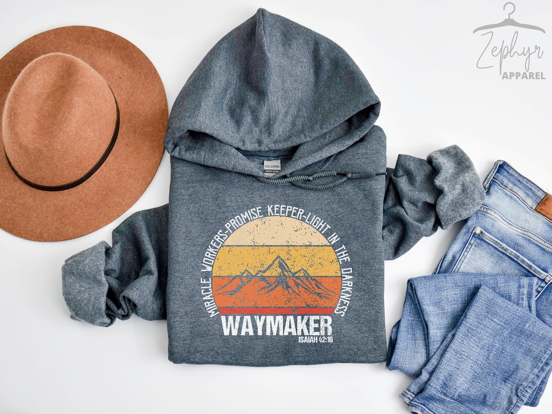 Waymaker Sweatshirt, Vintage Christian Hoodie, Religious Sweatshirt ...