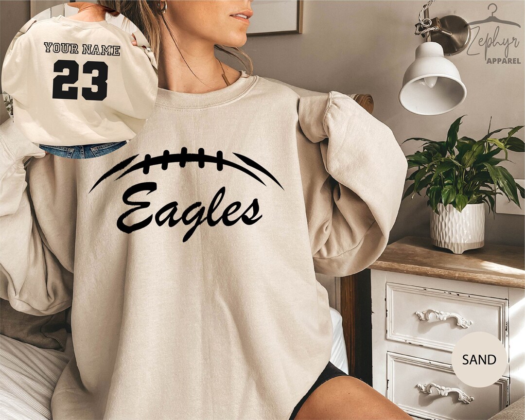 Custom Football Sweatshirt, Football Sweatshirt Gift, Highschool ...