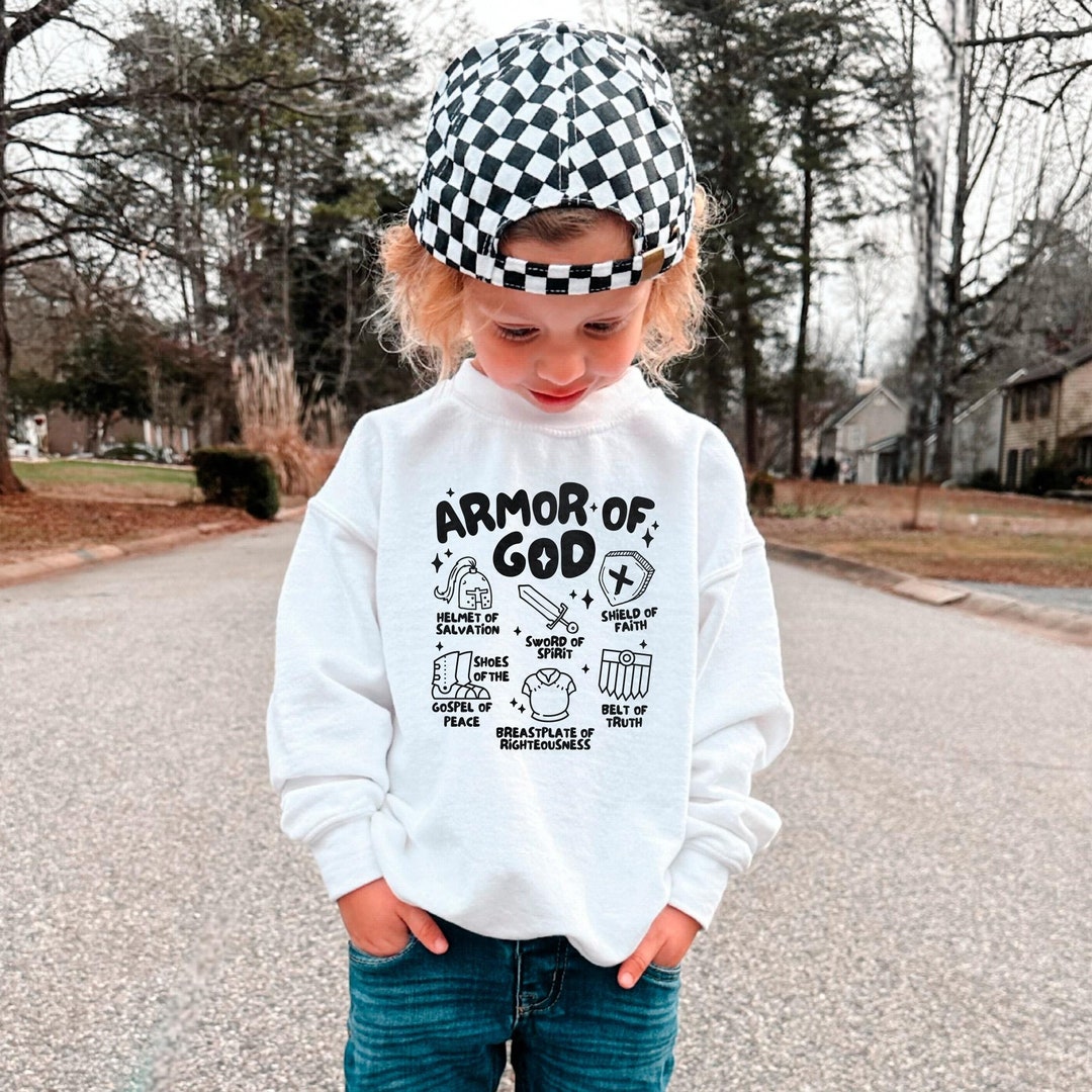 Armor of God Kids Sweatshirt - Christian Gift - Religious Youth Hoodie ...