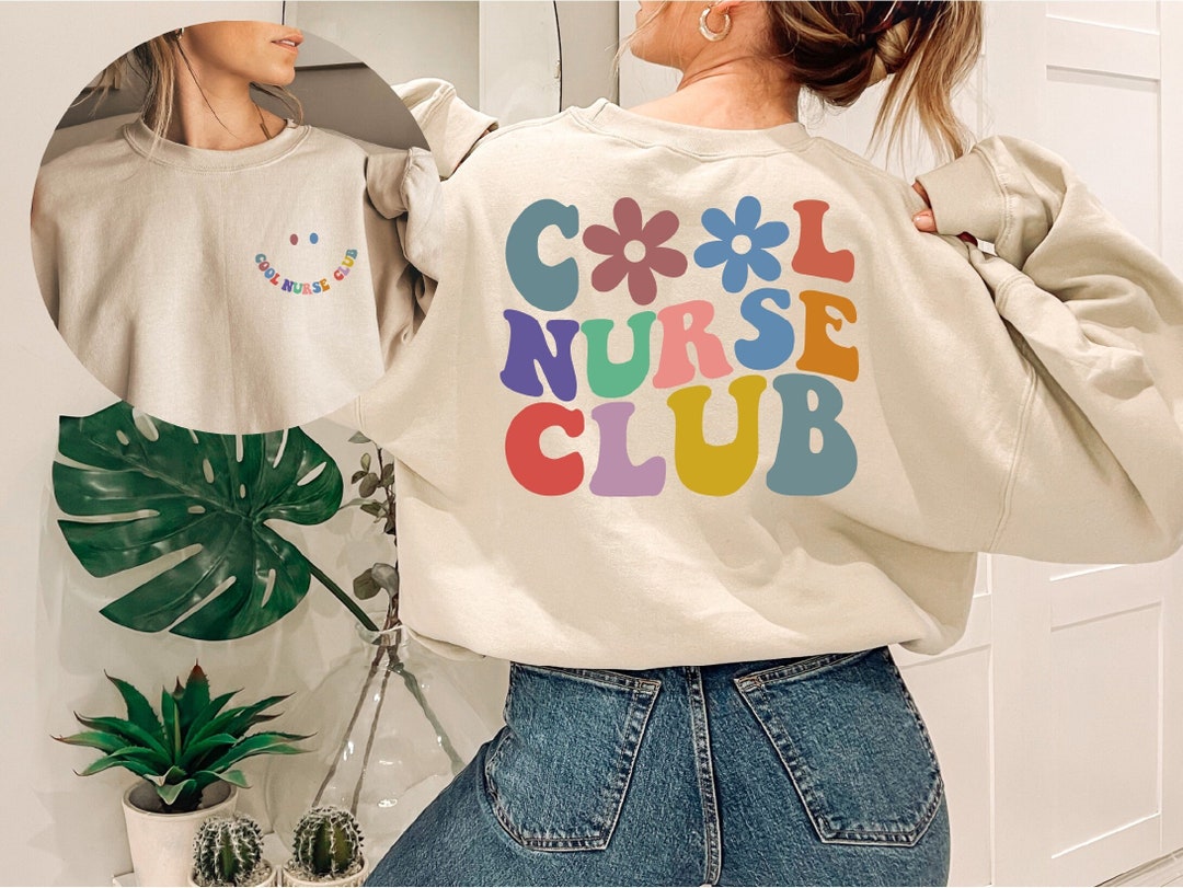 Nurse Sweatshirts, Cool Nurse Club Sweatshirt, Retro Nurse Sweatshirt ...
