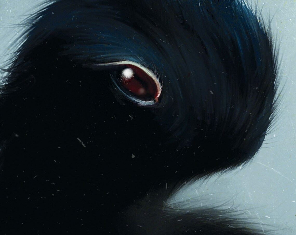 Ususual Horned Goat Creature Artwork Print on A4 Fantasy Animal With ...