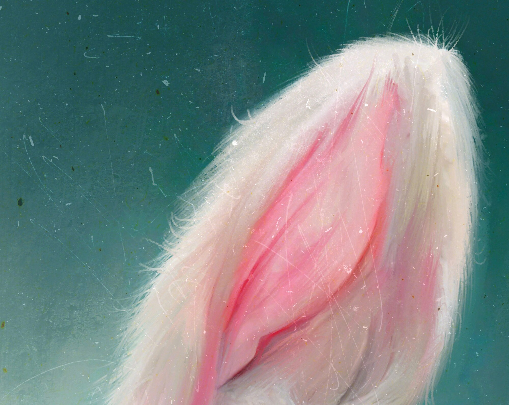 Three Eyed Pastel Bunny Artwork Print on A4 - Cute Pastel Goth Fantasy ...