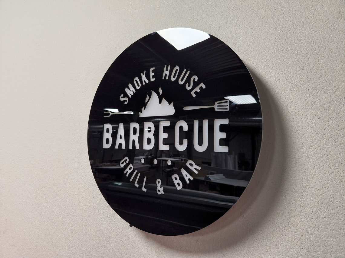 LED Circular Sign - Backlit and Frontlit - Etsy